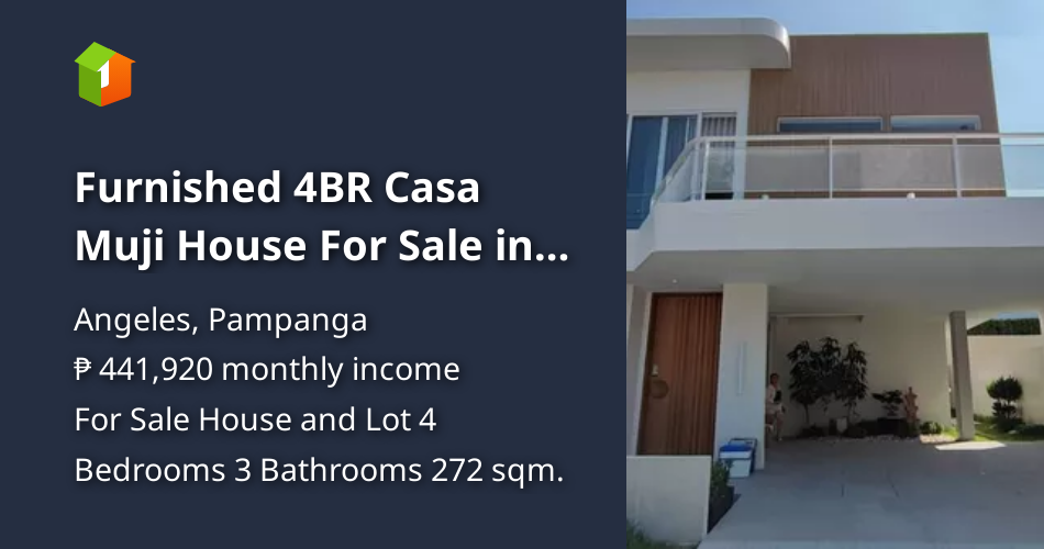 Furnished 4BR Casa Muji House For Sale in Angeles Pampanga [Houses and Lots 🏘️] (September 2025 ...