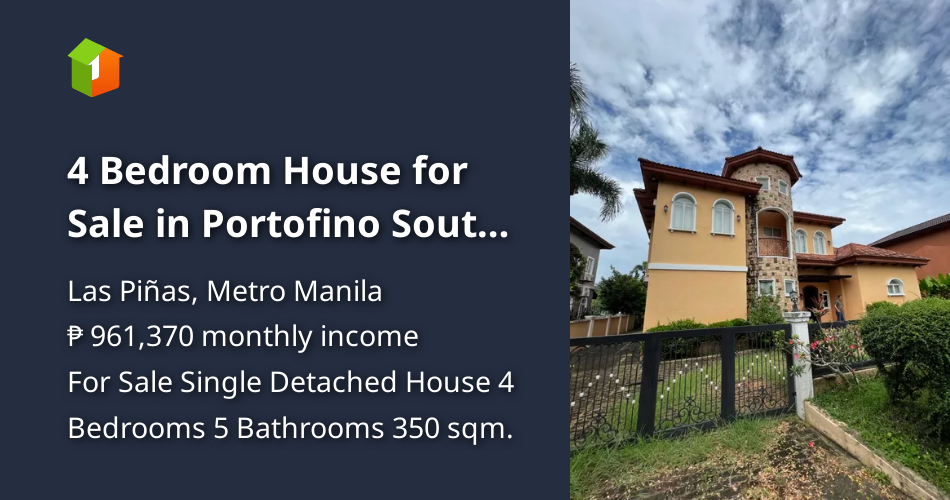 4 Bedroom House for Sale in Portofino South Daang Reyna [Houses and ...