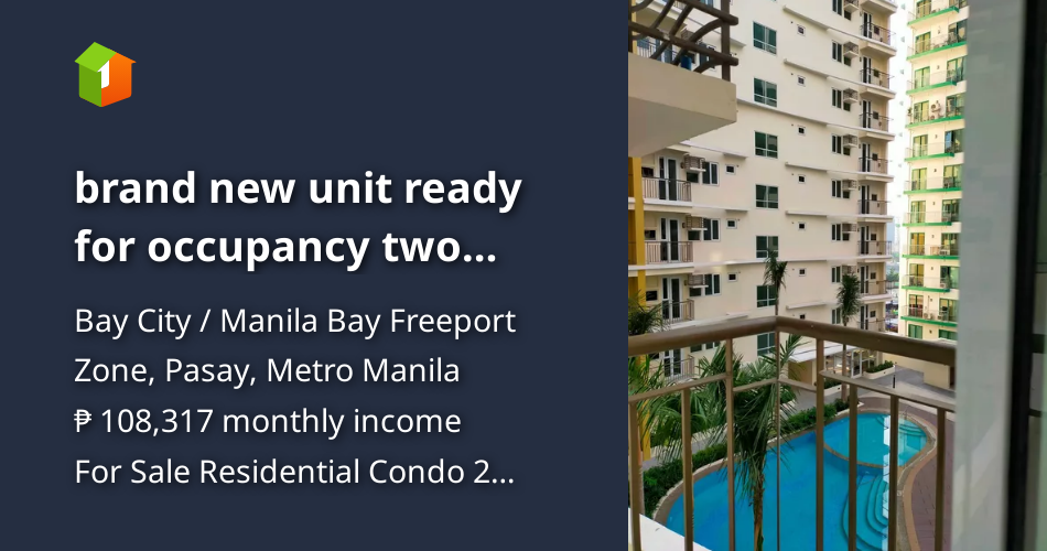 Brand new unit ready for occupancy two bedrooms ondo in pasay ready of ...