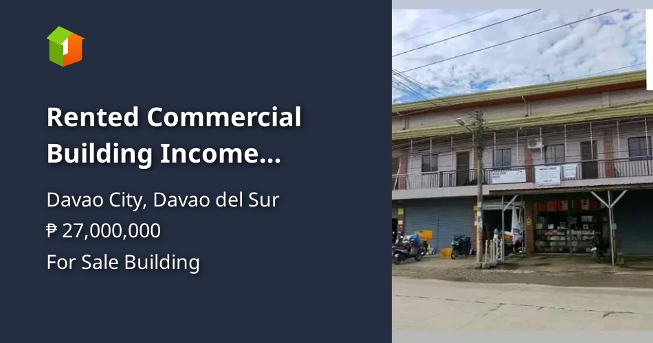 Rented Commercial Building Income generating Davao city [Commercial ...