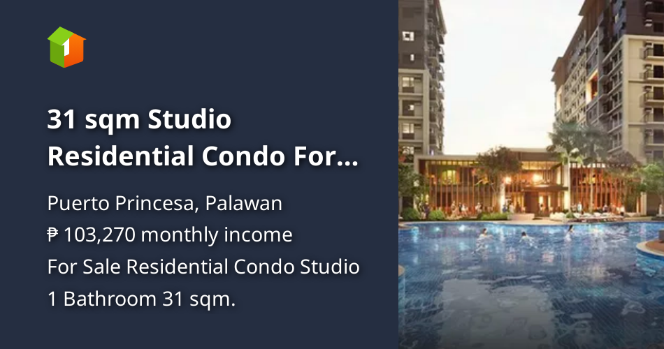 31 sqm Studio Residential Condo For Sale in Puerto Princesa Palawan ...