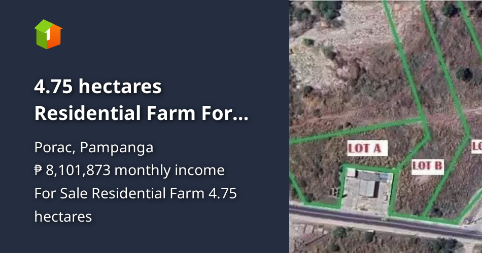 4.75 hectares Residential Farm For Sale [Lots 🚜] (April 2025) in Porac ...