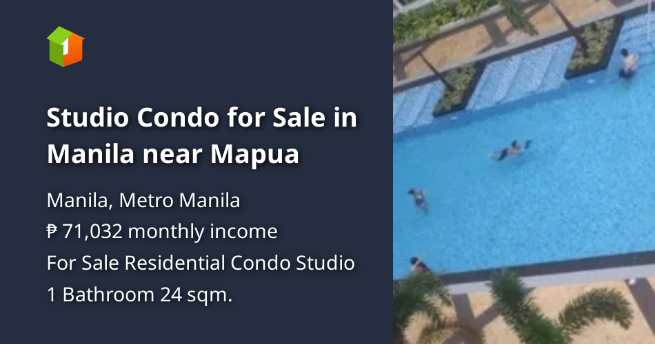 Studio Condo for Sale in Manila near Mapua [Condos 🏙️] (September 2022 ...