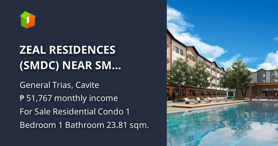 ZEAL RESIDENCES (SMDC) NEAR SM ROSARIO GENTRI CAVITE [Condos 🏙️ ...