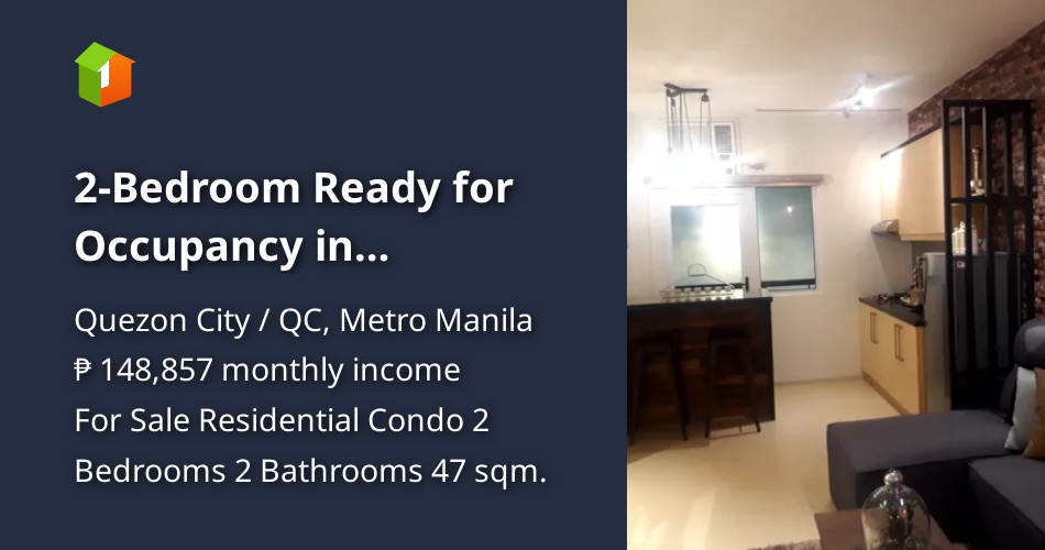 2-Bedroom Ready for Occupancy in Bagumbayan Quezon City [Condos 🏙️ ...