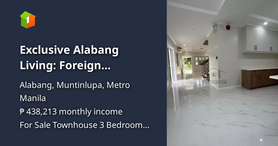 Exclusive Alabang Living: Foreign Ownership Welcome! [Houses and Lots 🏘 ...