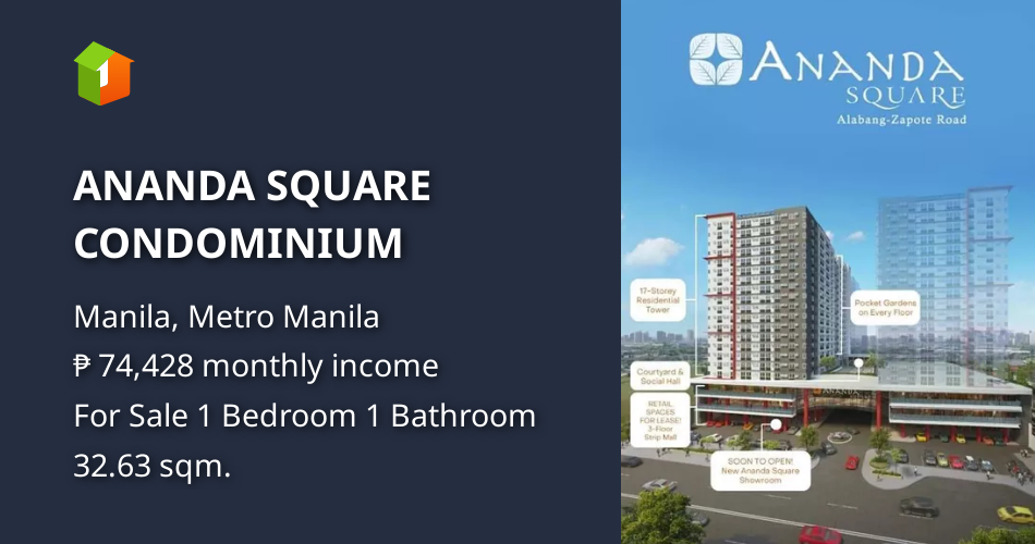 ANANDA SQUARE CONDOMINIUM [Condos 🏙️] (September 2021) in Manila, Metro ...