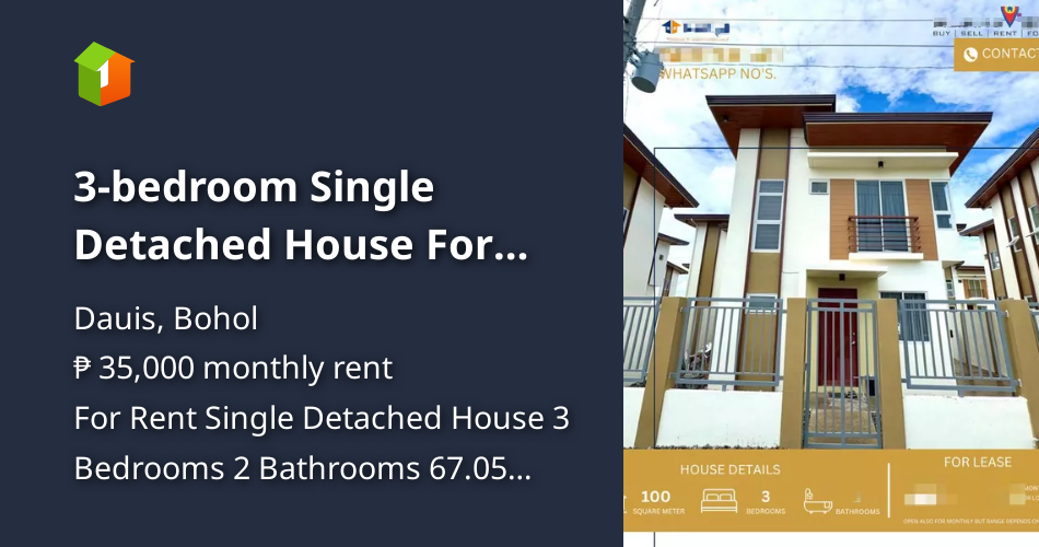 3-bedroom Single Detached House For Rent [Houses and Lots 🏘️] (January ...