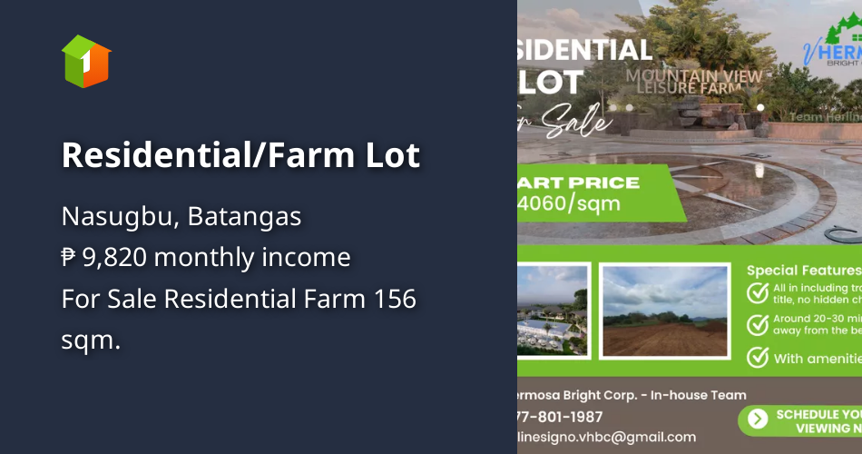 Residential/Farm Lot [Lots 🚜] (April 2023) in Nasugbu, Batangas for sale