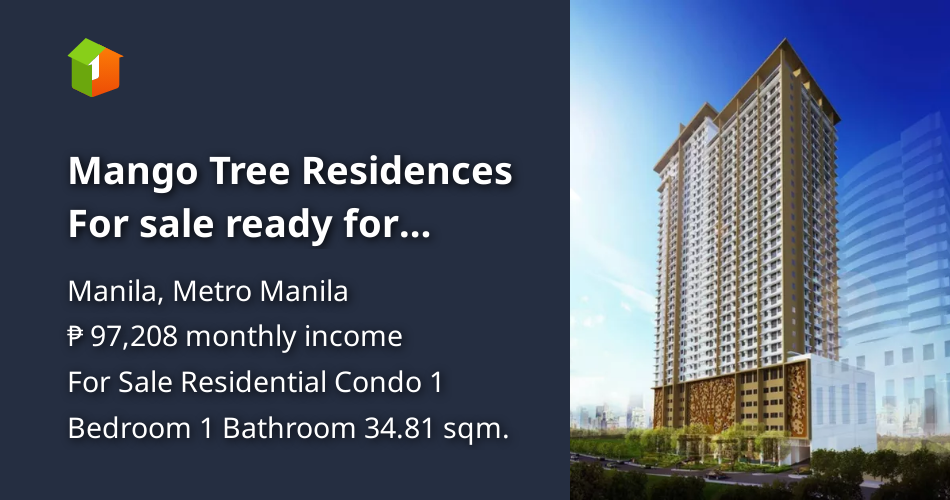 Mango Tree Residences For sale ready for occupancy 1bedroom located in ...