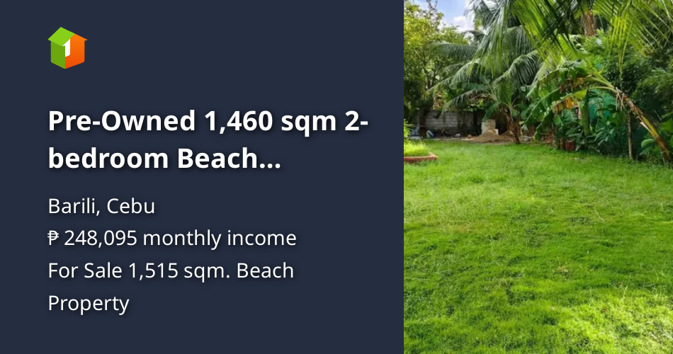 Pre-Owned 1,460 sqm 2-bedroom Beach Property For Sale in Barili Cebu ...