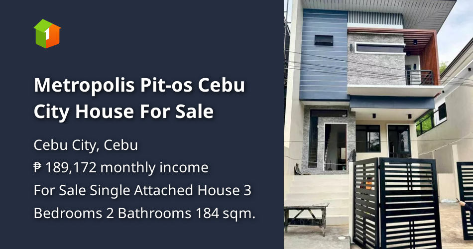 Metropolis Pit-os Cebu City House For Sale [Houses and Lots 🏘️ ...