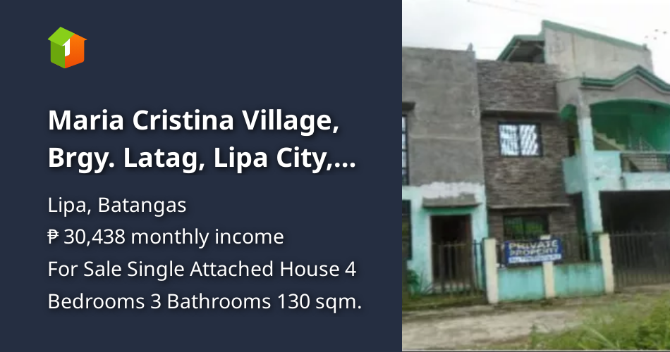Maria Cristina Village, Brgy. Latag, Lipa City, Batangas [Houses and ...