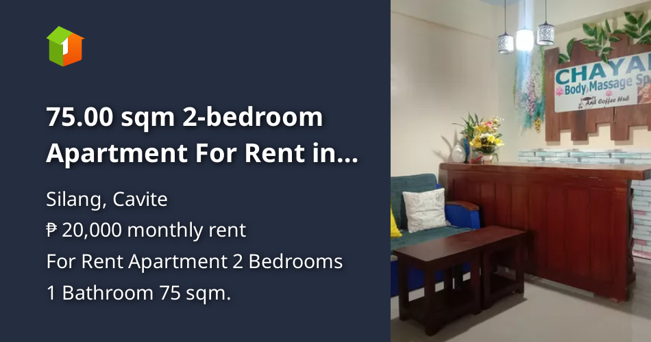 75.00 sqm 2-bedroom Apartment For Rent in Silang Cavite [Condos 🏙️ ...