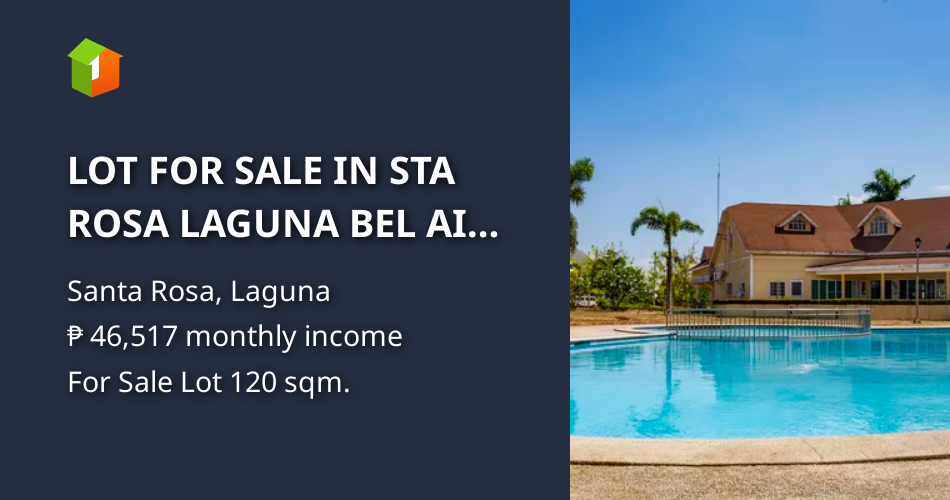 LOT FOR SALE IN STA ROSA LAGUNA BEL AIR NEAR TAGAYTAY,ENCHANTED KINGDOM ...