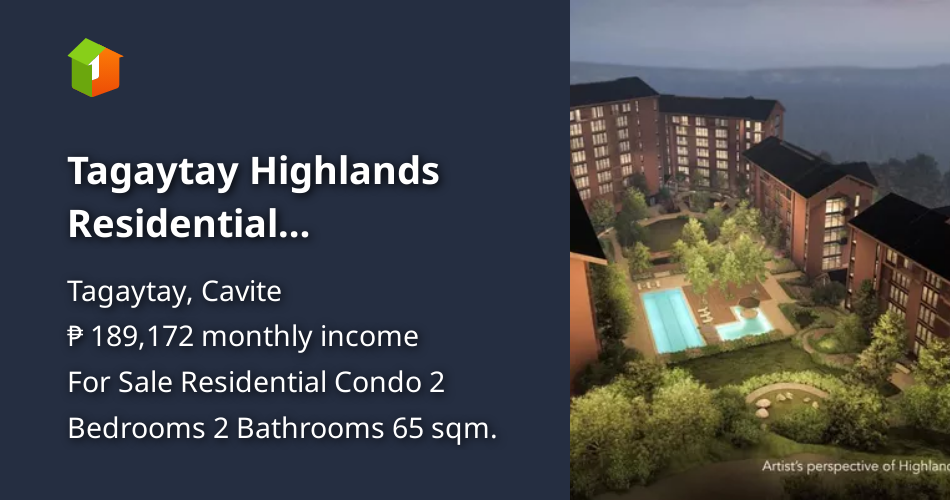 Tagaytay Highlands Residential Condominium [Condos 🏙️] (March 2025) in Tagaytay, Cavite for sale