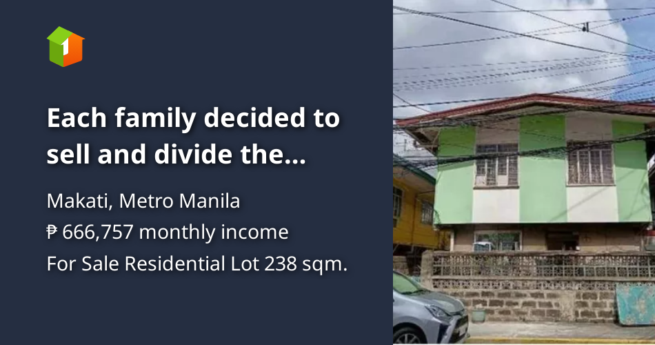 Each family decided to sell and divide the money [Lots 🚜] (February ...