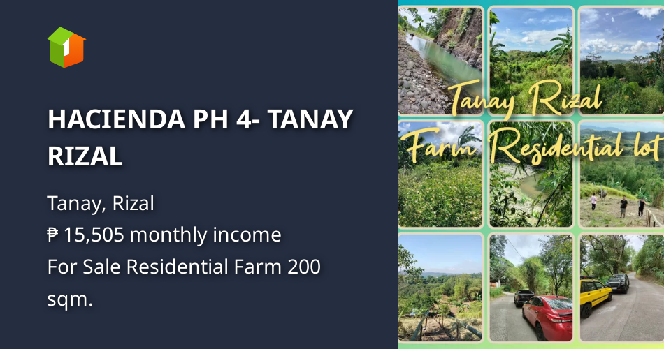 HACIENDA PH 4- TANAY RIZAL [Lots 🚜] (April 2025) in Tanay, Rizal for sale