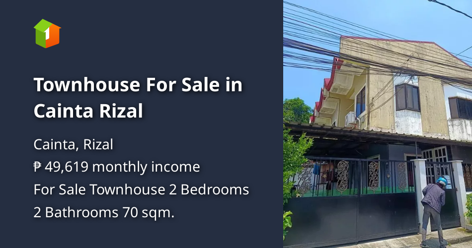 Townhouse For Sale in Cainta Rizal [Houses and Lots 🏘️] (March 2024) in ...
