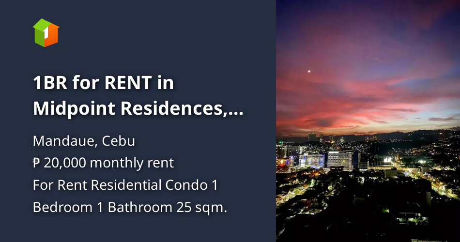 1BR for RENT in Midpoint Residences, Banilad, Mandaue City [Condos 🏙️ ...