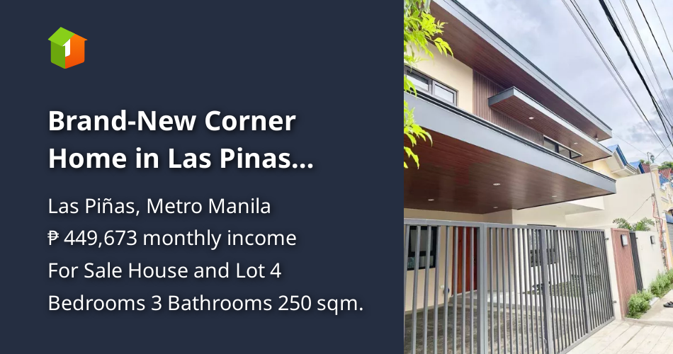 Brand-New Corner Home in Las Pinas Cittadella Village [Houses and Lots ...