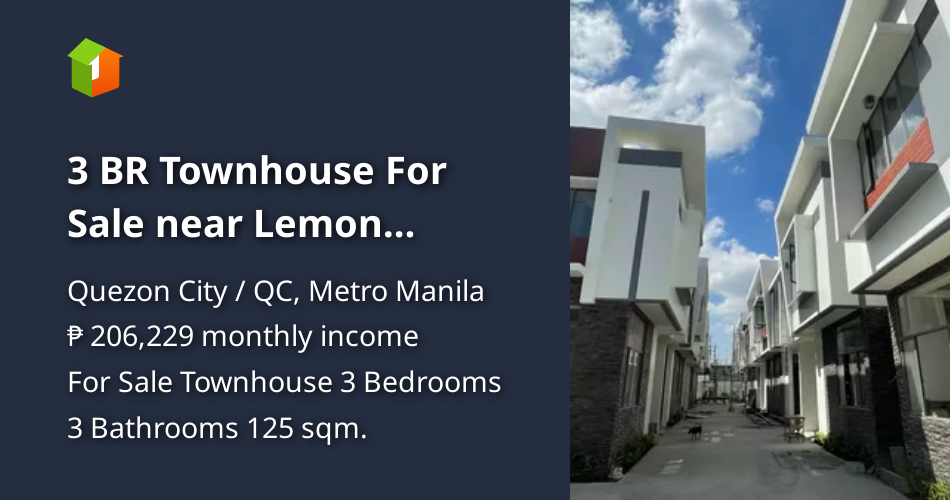 3 BR Townhouse For Sale near Lemon Square Bldg [Houses and Lots 🏘️ ...