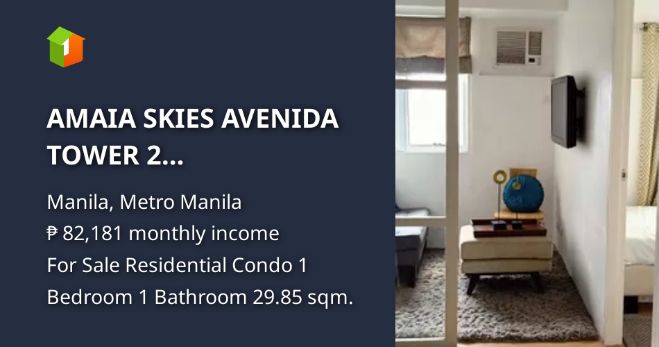 AMAIA SKIES AVENIDA TOWER 2 CONDOMINIUM 1 BR WITH BALCONY FOR SALE IN ...