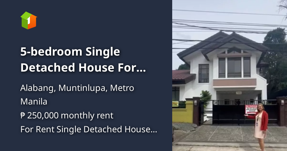 5-bedroom Single Detached House For Rent in Alabang Muntinlupa Metro ...