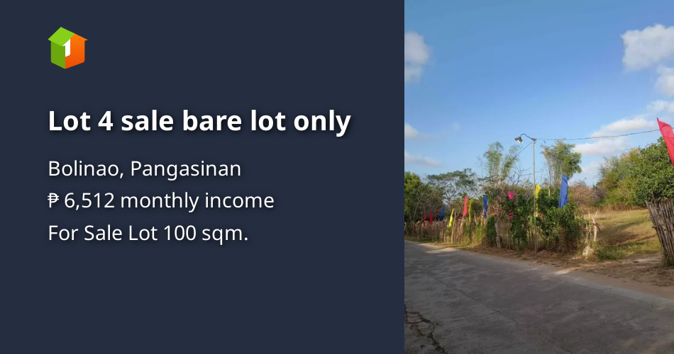 Lot 4 sale bare lot only [Lots 🚜] (April 2026) in Bolinao, Pangasinan ...