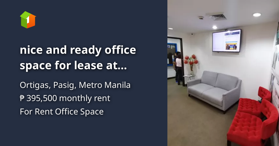 Nice and ready office space for lease at robinsons equitable tower ...