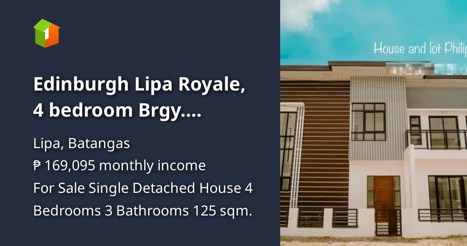 Edinburgh Lipa Royale, 4 bedroom Brgy. Inosluban LIPA CITY [Houses and ...