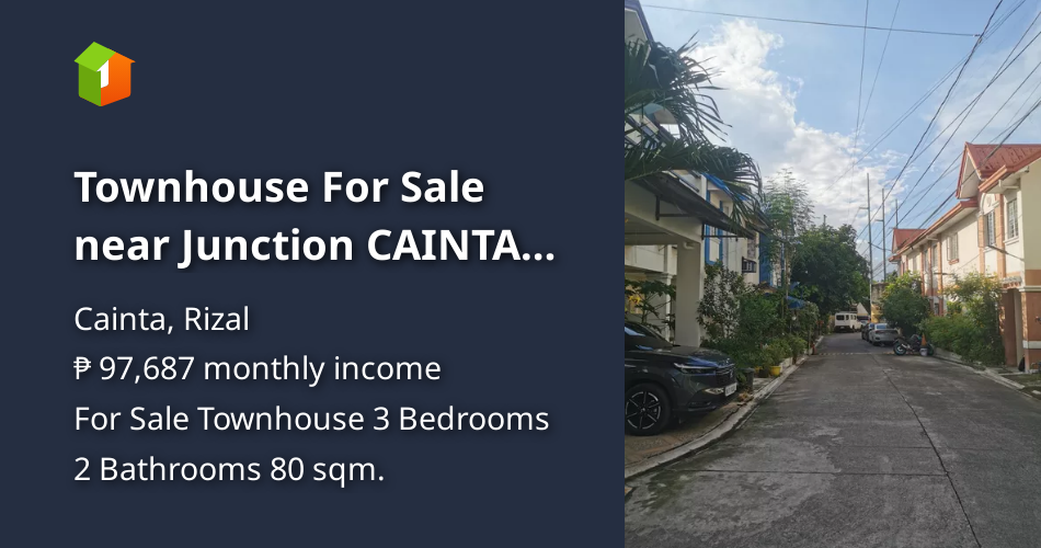 Townhouse For Sale near Junction CAINTA Rizal 3bedrooms [Houses and ...