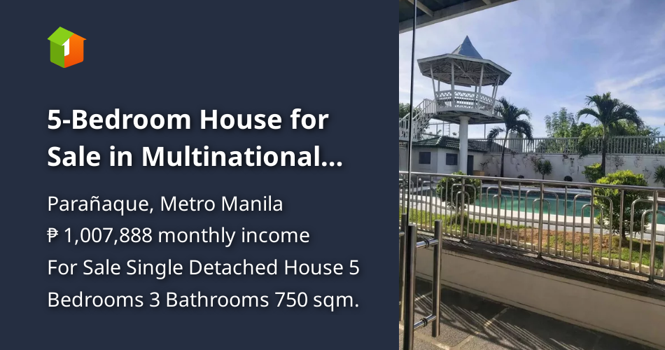 5-Bedroom House for Sale in Multinational Village Brgy. Moonwalk ...