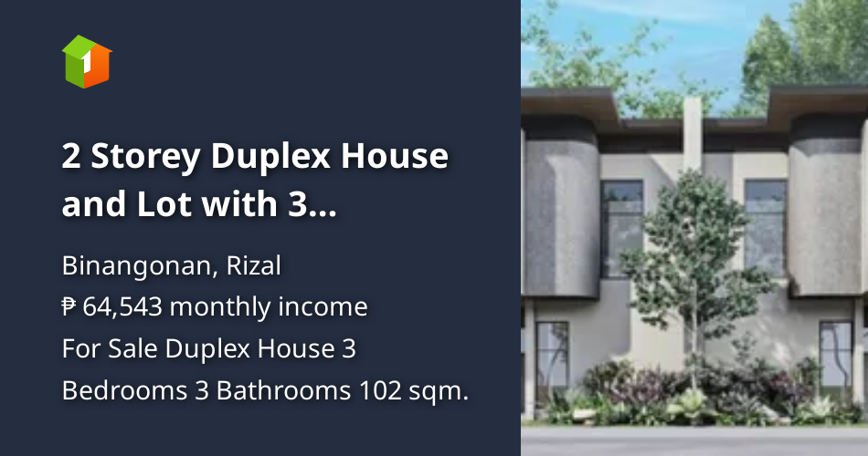 2 Storey Duplex House and Lot with 3 Bedrooms and 2 Car garage PH2896 ...