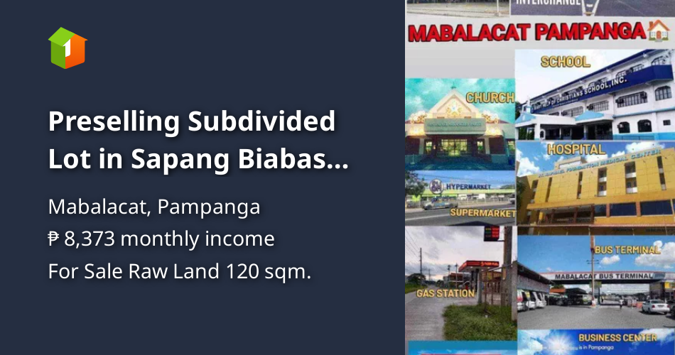 Preselling Subdivided Lot in Sapang Biabas Mabalacat Pampanga [Lots 🚜 ...