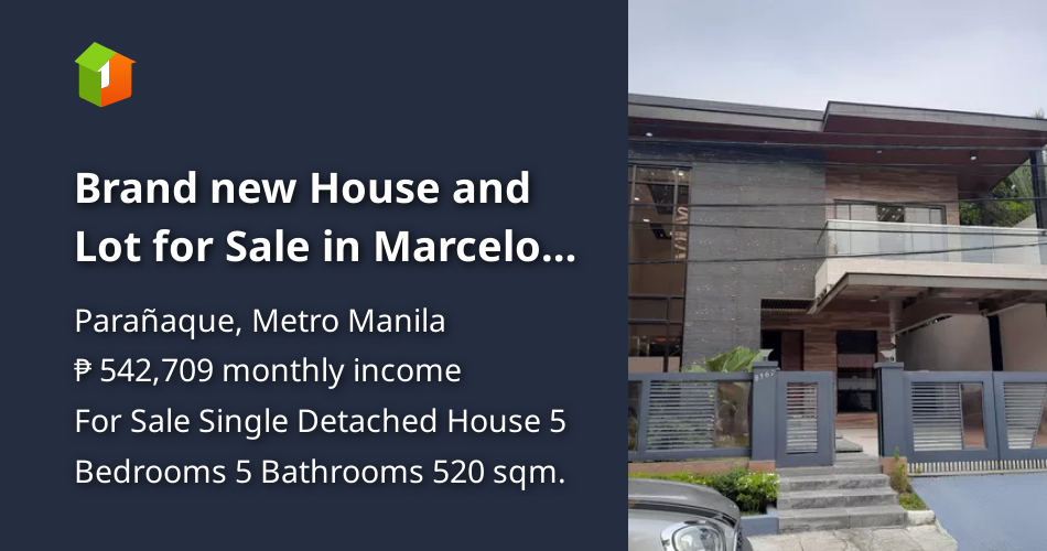 Brand new House and Lot for Sale in Marcelo Green Village, Paranaque ...