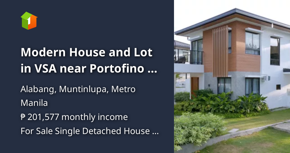 Modern House and Lot in VSA near Portofino in Daang Reyna [Houses and ...