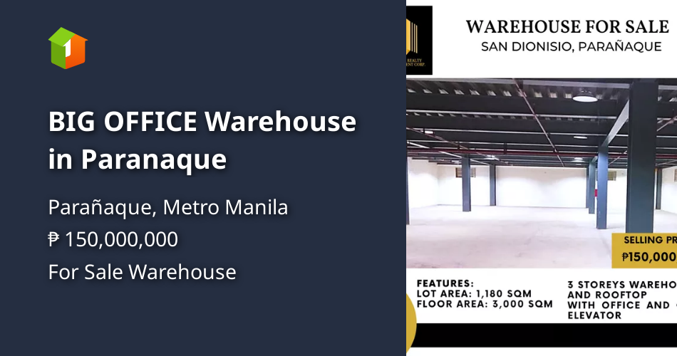 BIG OFFICE Warehouse in Paranaque [Commercial Properties 🏭] (June 2023 ...