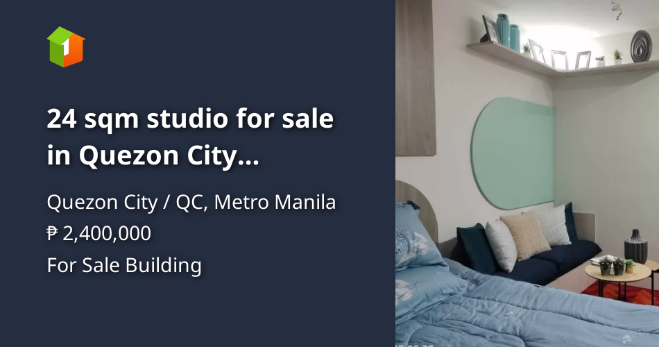 24 sqm studio for sale in Quezon City residential building [Commercial ...