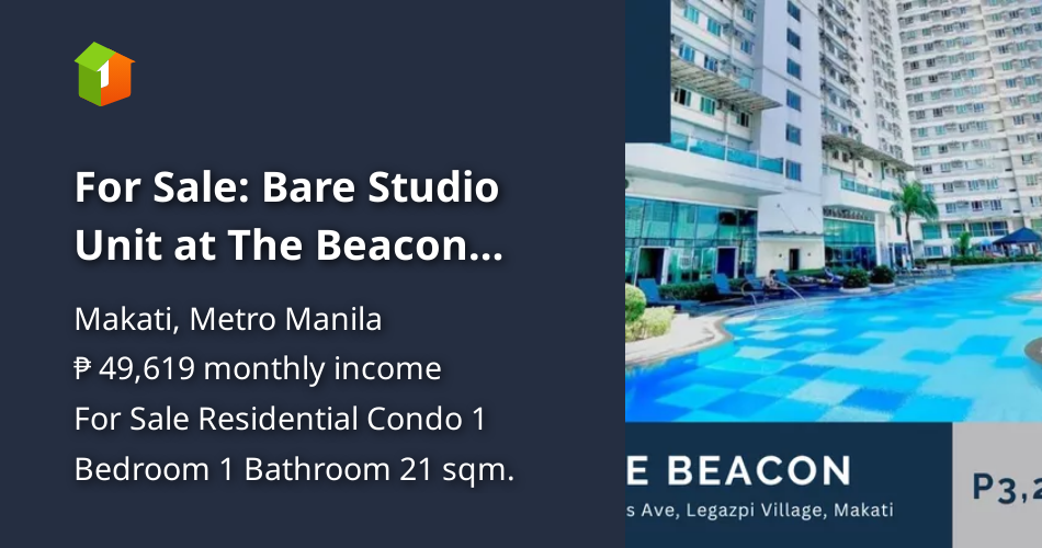 For Sale: Bare Studio Unit at The Beacon (Roces Tower) Makati [Condos 🏙️] (December 2024) in ...