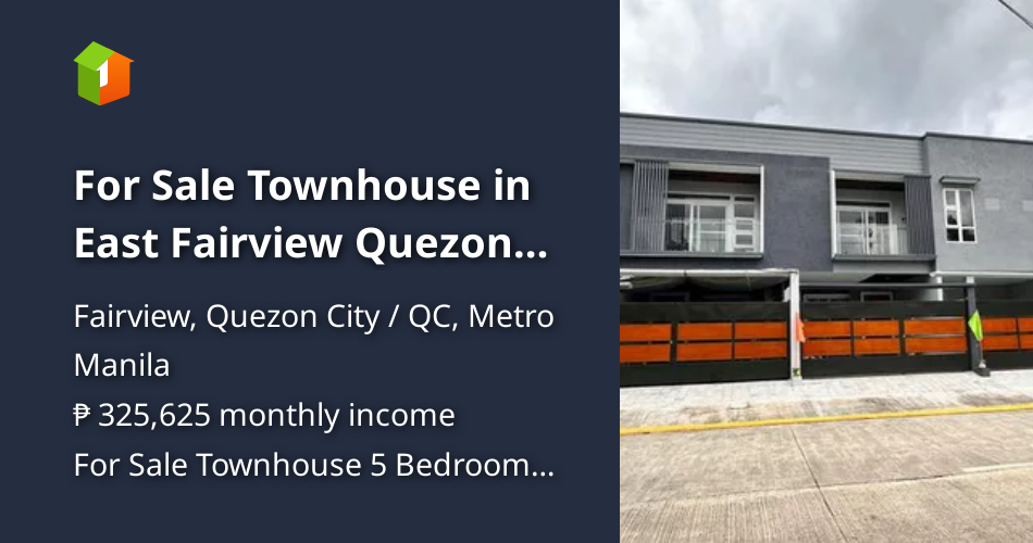 For Sale Townhouse in East Fairview Quezon City [Houses and Lots 🏘️ ...
