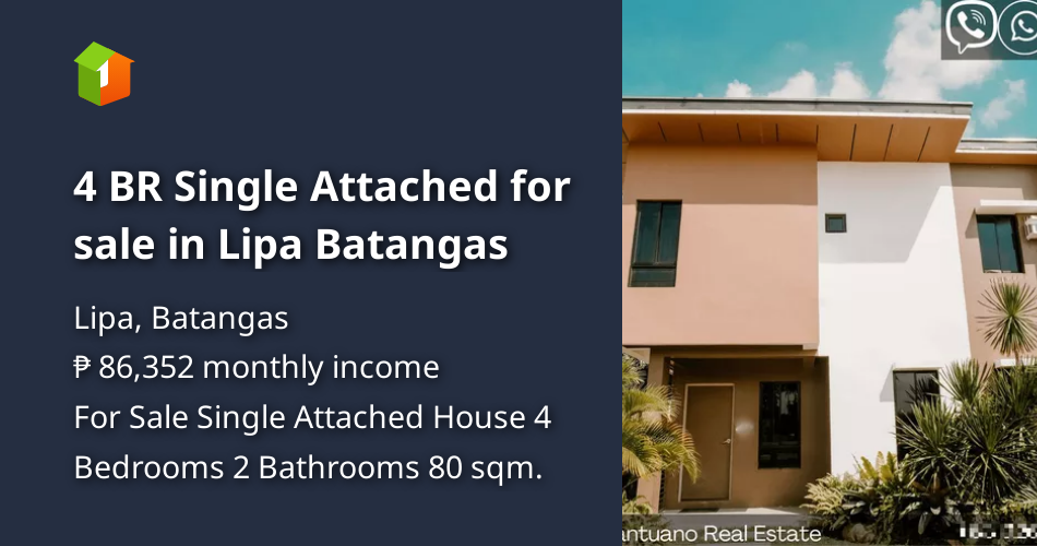 4 BR Single Attached for sale in Lipa Batangas [Houses and Lots 🏘️ ...