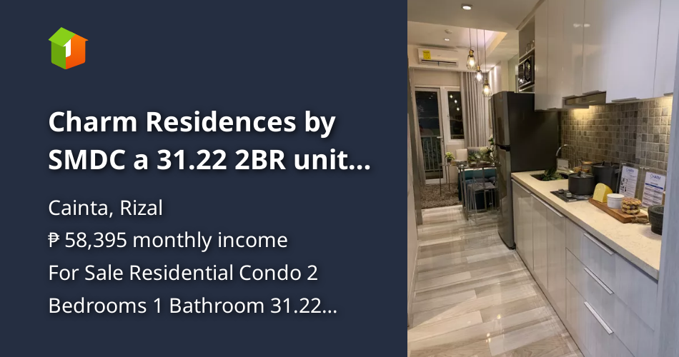 Charm Residences by SMDC a 31.22 2BR unit along Felix Ave. Cainta ...