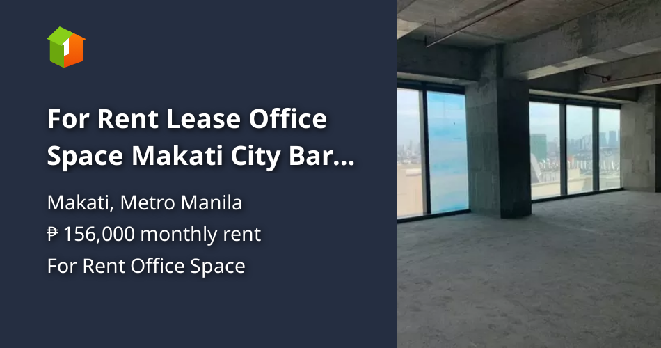 For Rent Lease Office Space Makati City Bare Shell 208sqm [Commercial ...