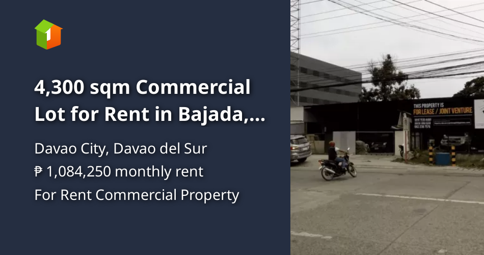 4,300 sqm Commercial Lot for Rent in Bajada, Davao City [Commercial ...