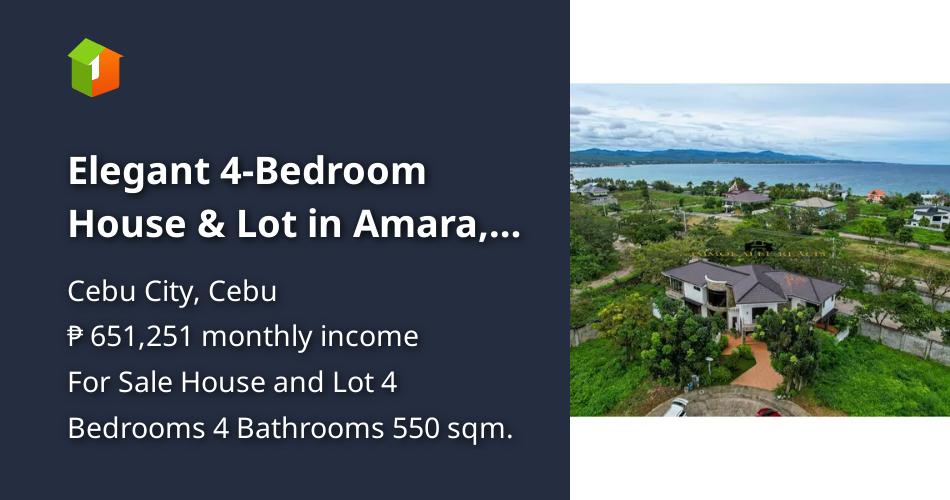 Elegant 4-Bedroom House & Lot in Amara, Cebu City [Houses and Lots 🏘️ ...
