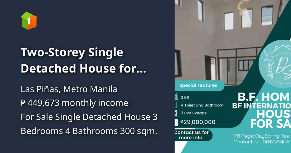 Two-Storey Single Detached House for Sale in BF Homes, BF International ...