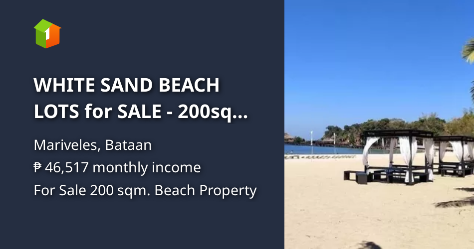 WHITE SAND BEACH LOTS for SALE - 200sqm minimum cut [Beach Properties 🏖 ...