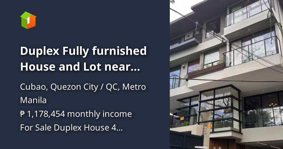Duplex Fully furnished House and Lot near P.Tuazon Cubao, Quezon City ...