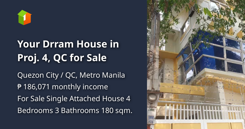 Your Drram House in Proj. 4, QC for Sale [Houses and Lots 🏘️] (October ...